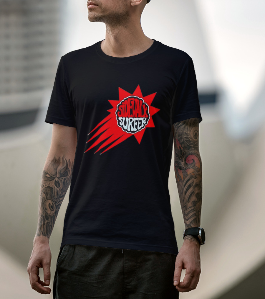 Sidewalk Surfer Retro Red Burst T-Shirt