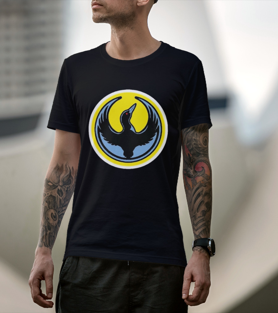 Minnesota Rebel Alliance Loon Symbol Yellow Circle T-Shirt
