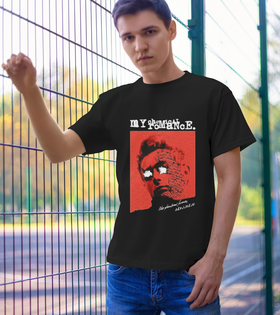 MY Chemical Romance The Black Parade 2026 Tour Peru Distressed Red Face T-Shirt