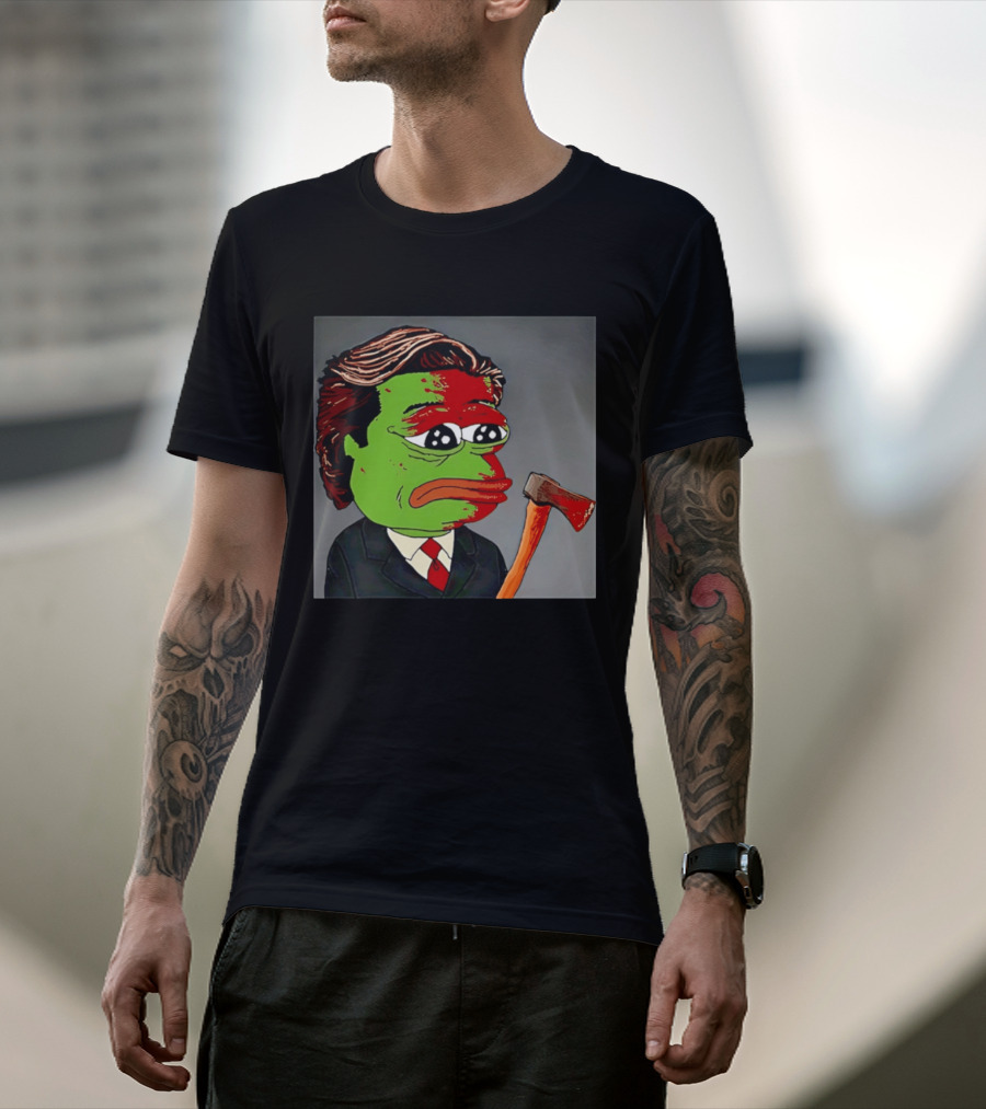 Pepe The Frog As Patrick Bateman With Axe Mashup T-Shirt