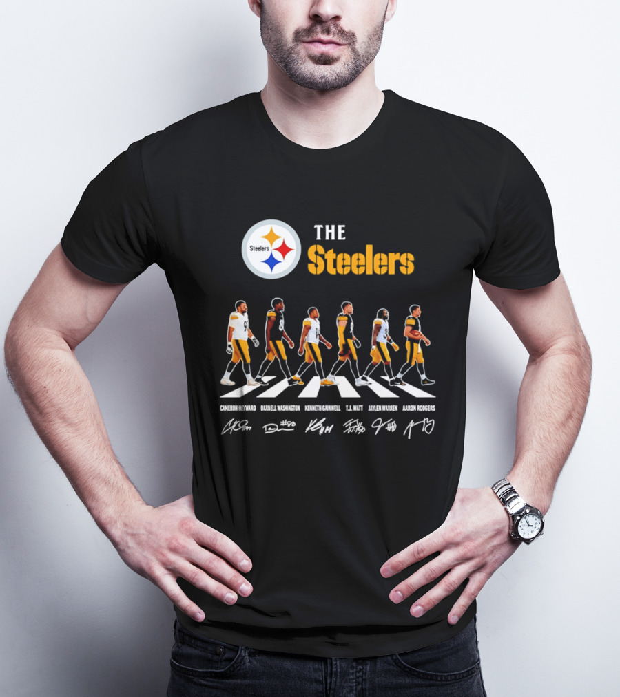 The Steelers Crossing Abbey Road 2026 Player Signatures T-Shirt