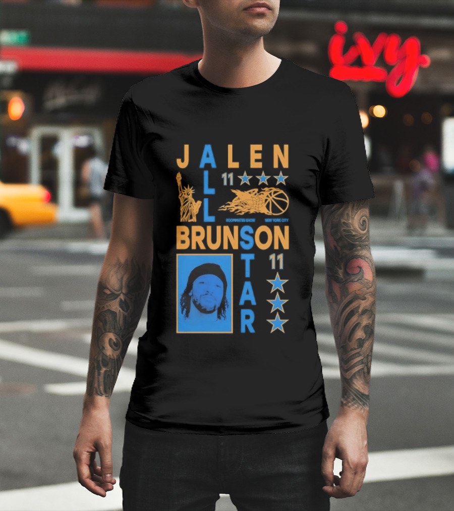 Jalen Brunson 11 New York Basketball Star Player T-Shirt