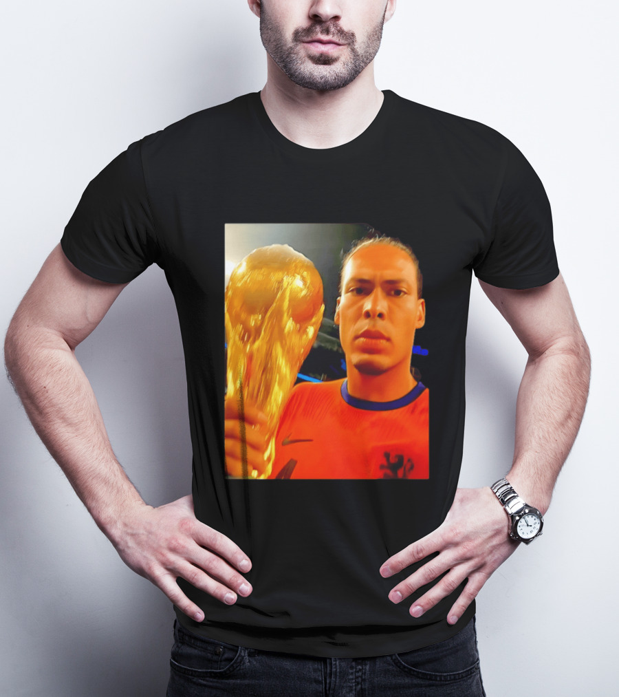 Virgil Van Liverpool Netherlands Trophy Celebration T-Shirt