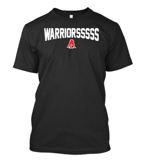 WARRIORSSSS Red Figure New England Patriots Fan T-Shirt