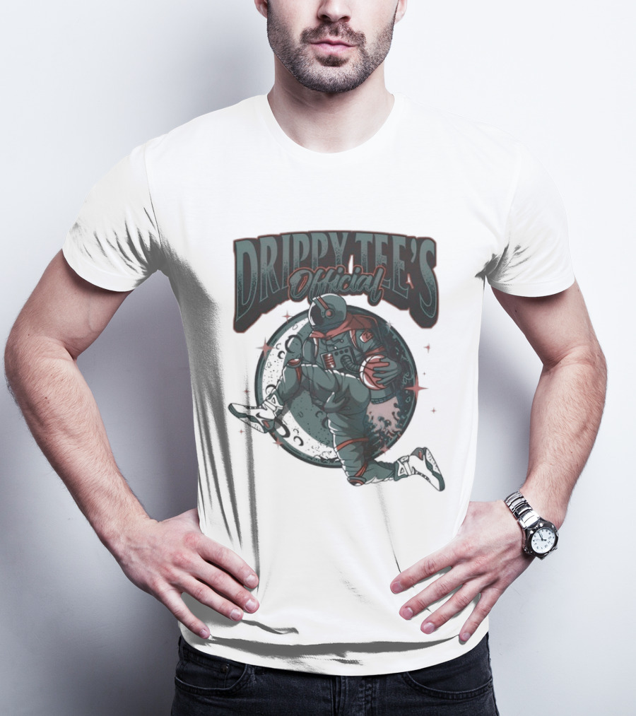 Drippy Tee's Official Astronaut Playing Basketball Sky Is The Limit Keep Your Head Up T-Shirt