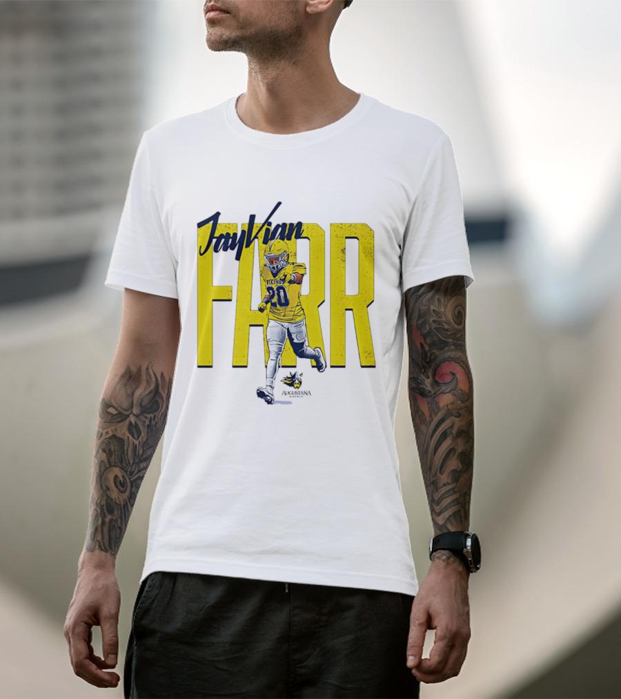 Jayvian Farr Vikings Football Caricature NCAA Number 20 T-Shirt