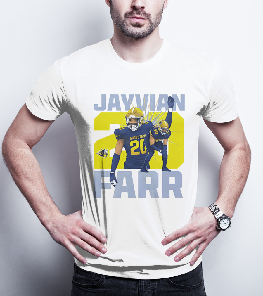 Augustana Jayvian Farr 20 NCAA Football Legends Collage T-Shirt