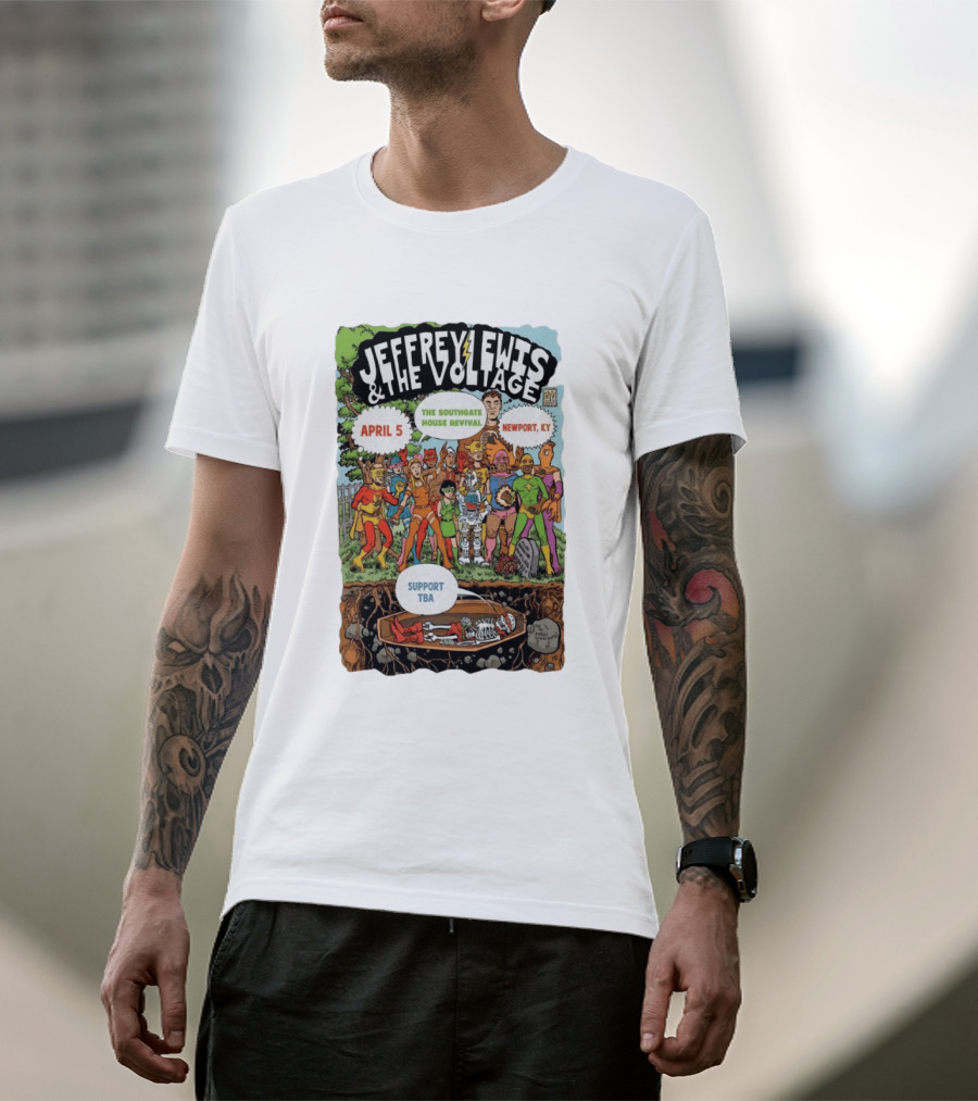 Jeffrey Lewis And The Voltage Newport KY Southgate House Revival April 5 T-Shirt