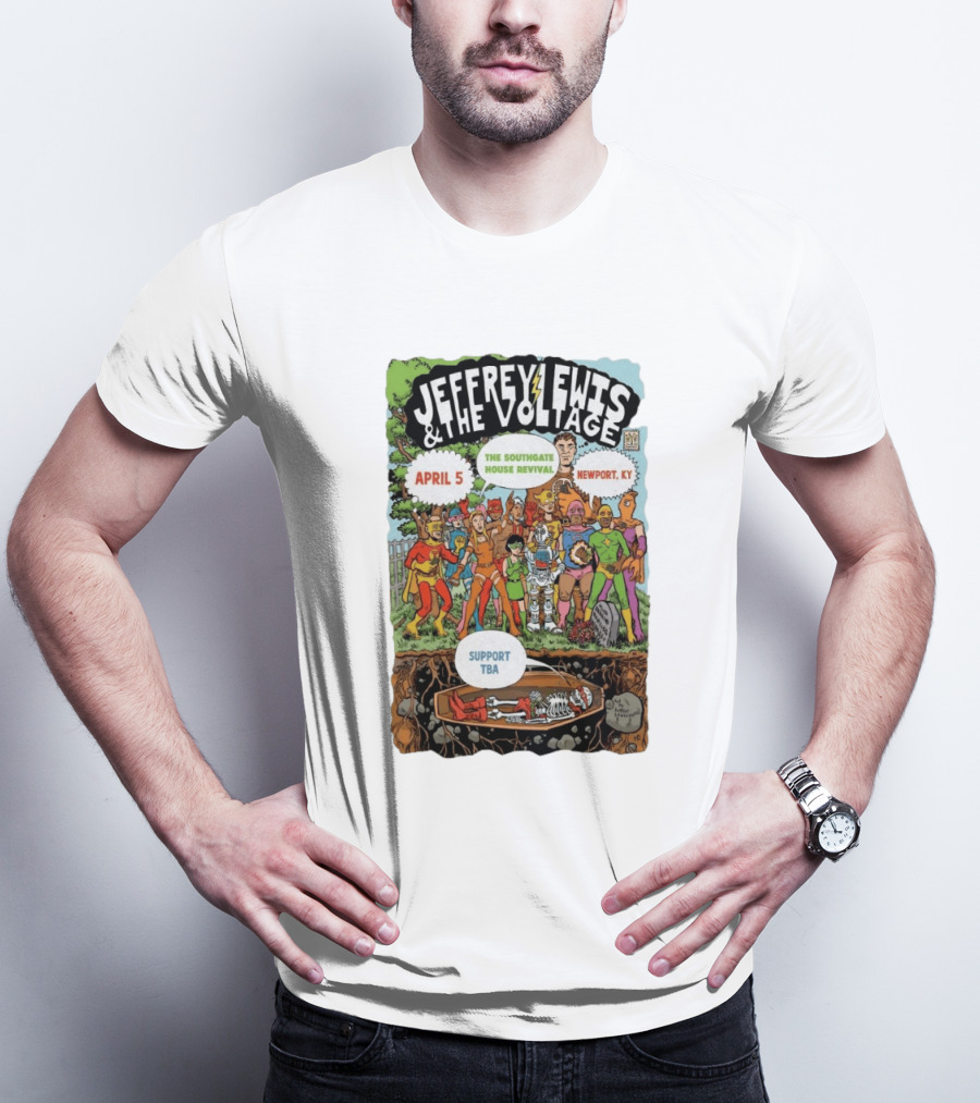 Jeffrey Lewis And The Voltage Newport KY Southgate House Revival April 5 T-Shirt