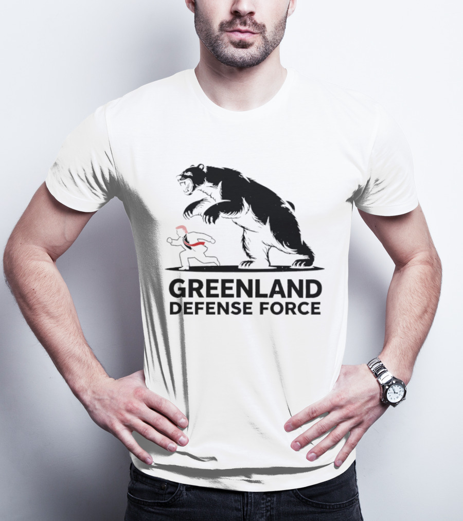 Greenland Defense Force Polar Bear And Man T-Shirt