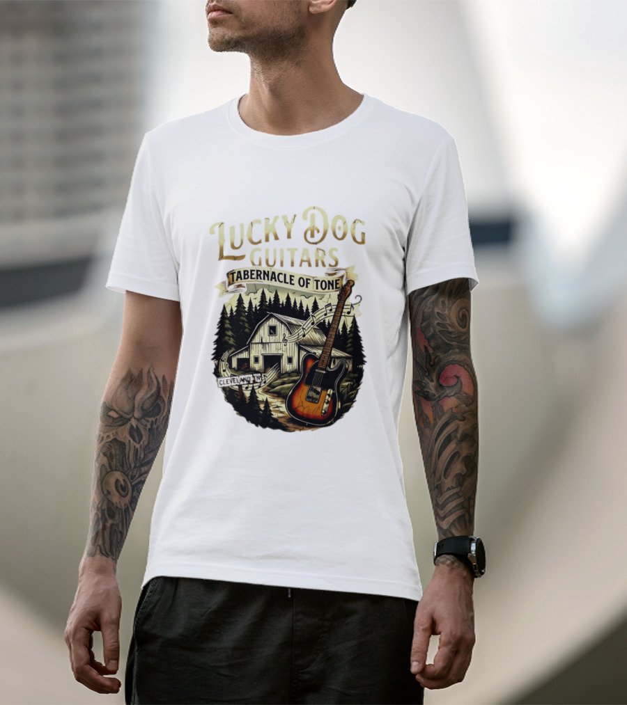 Lucky Dog Guitars Tabernacle Of Tone Cleveland TN Musical Barn Scene T-Shirt