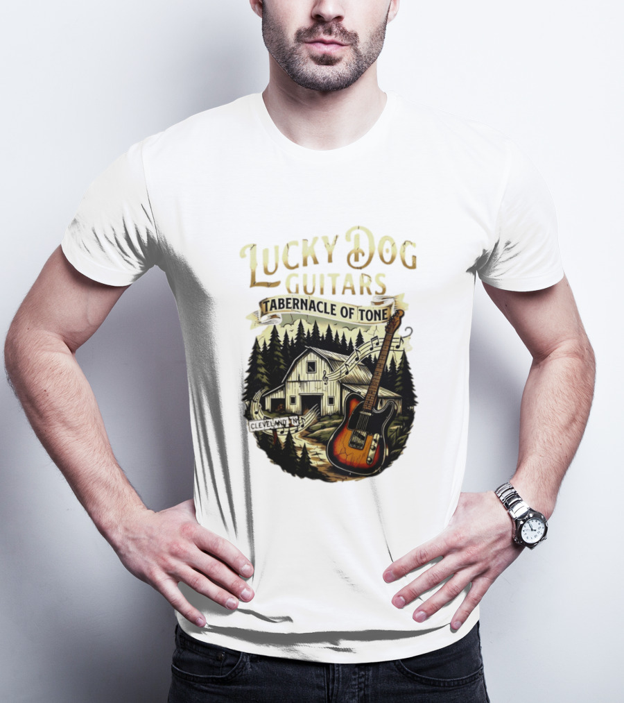 Lucky Dog Guitars Tabernacle Of Tone Cleveland TN Musical Barn Scene T-Shirt