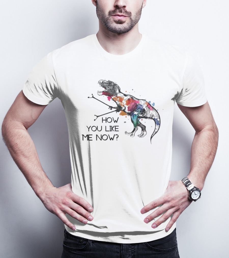 T Rex How You Like Me Now Paint Splatter T-Shirt