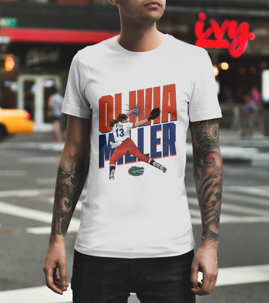 Olivia Miller Florida Gators Softball NCAA Player Caricature T-Shirt