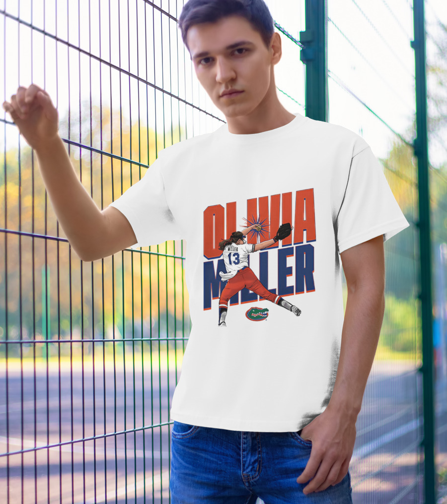 Olivia Miller Florida Gators Softball NCAA Player Caricature T-Shirt