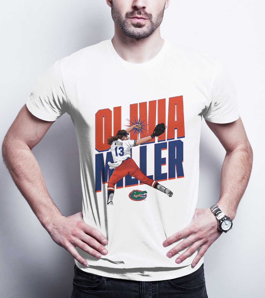 Olivia Miller Florida Gators Softball NCAA Player Caricature T-Shirt