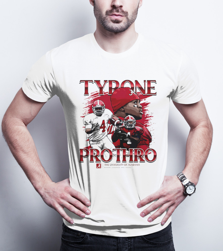 Tyrone Prothro University Of Alabama Football Icon NCAA Legends T-Shirt