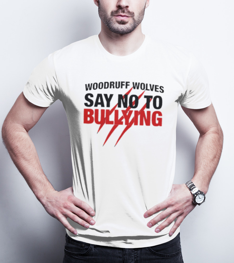 Woodruff Wolves Anti Bullying Campaign With Claw Marks T-Shirt