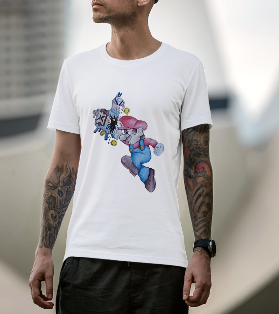 Super Mario Llama Coins Jumping T-Shirt