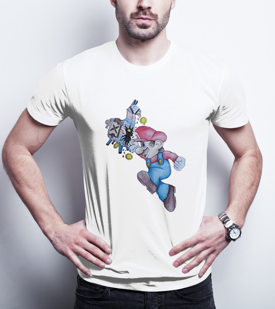 Super Mario Llama Coins Jumping T-Shirt