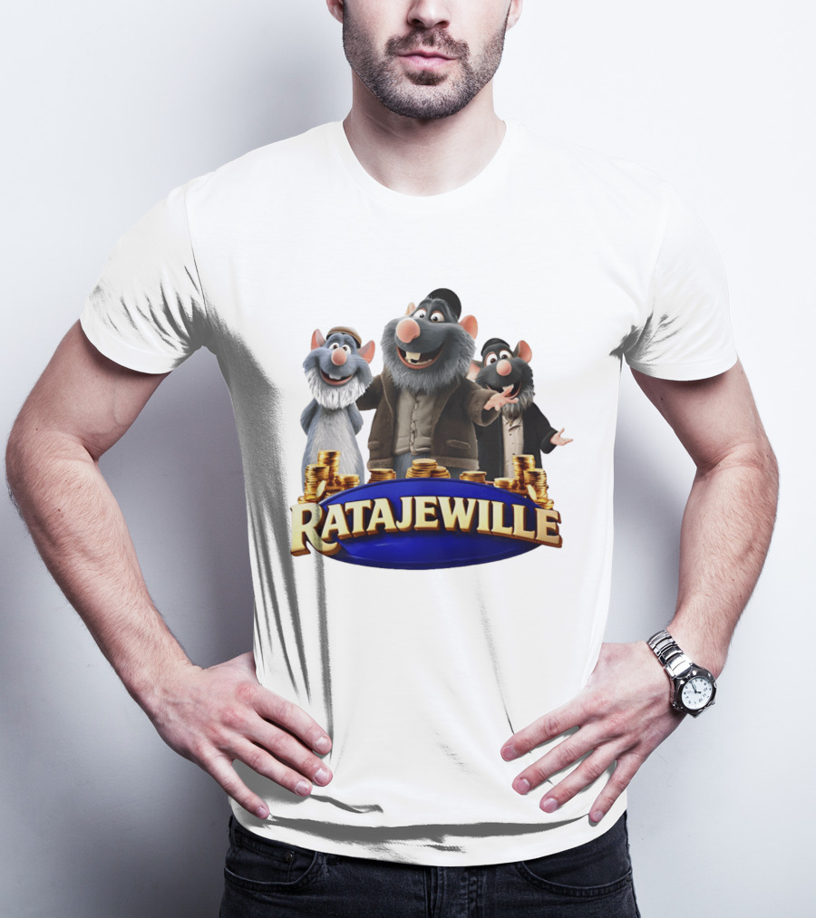 Ratajewille Remy Ratatouille Cartoon Characters Coins T-Shirt