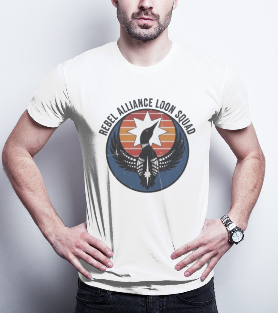 Rebel Alliance Loon Squad Star Emblem Vintage Retro Circle T-Shirt