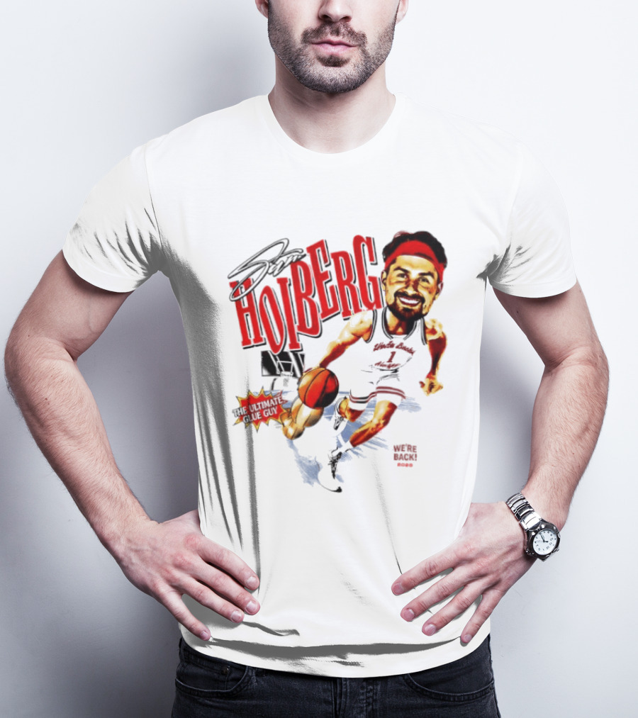 Sam Hoiberg Nebraska Cornhuskers We're Back Ultimate Glue Guy Basketball Player Red T-Shirt