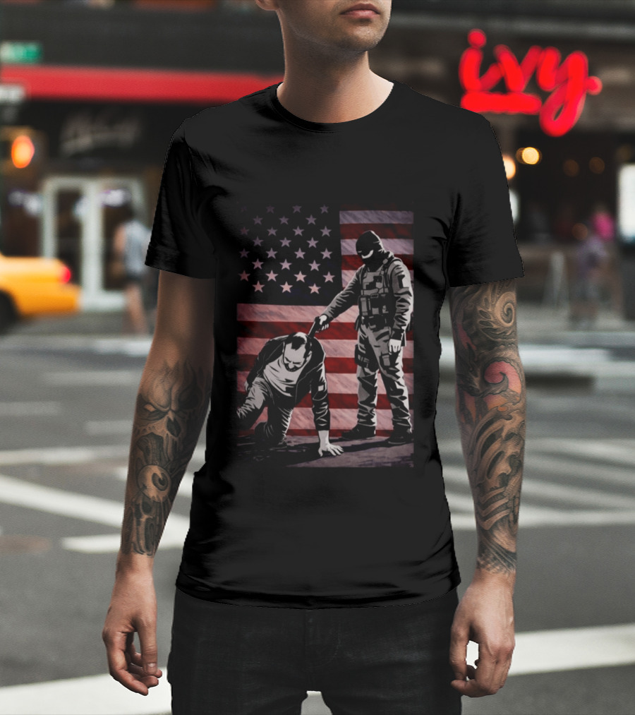 Alex Pretti Was Executed By Ice Flag America T-Shirt
