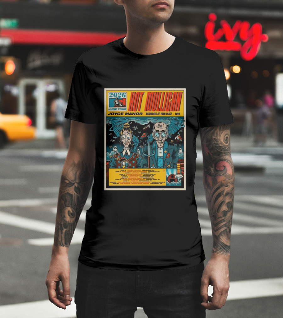 2026 Hot Mulligan June Tour Joyce Manor Saturdays At Your Place Koyo T-Shirt