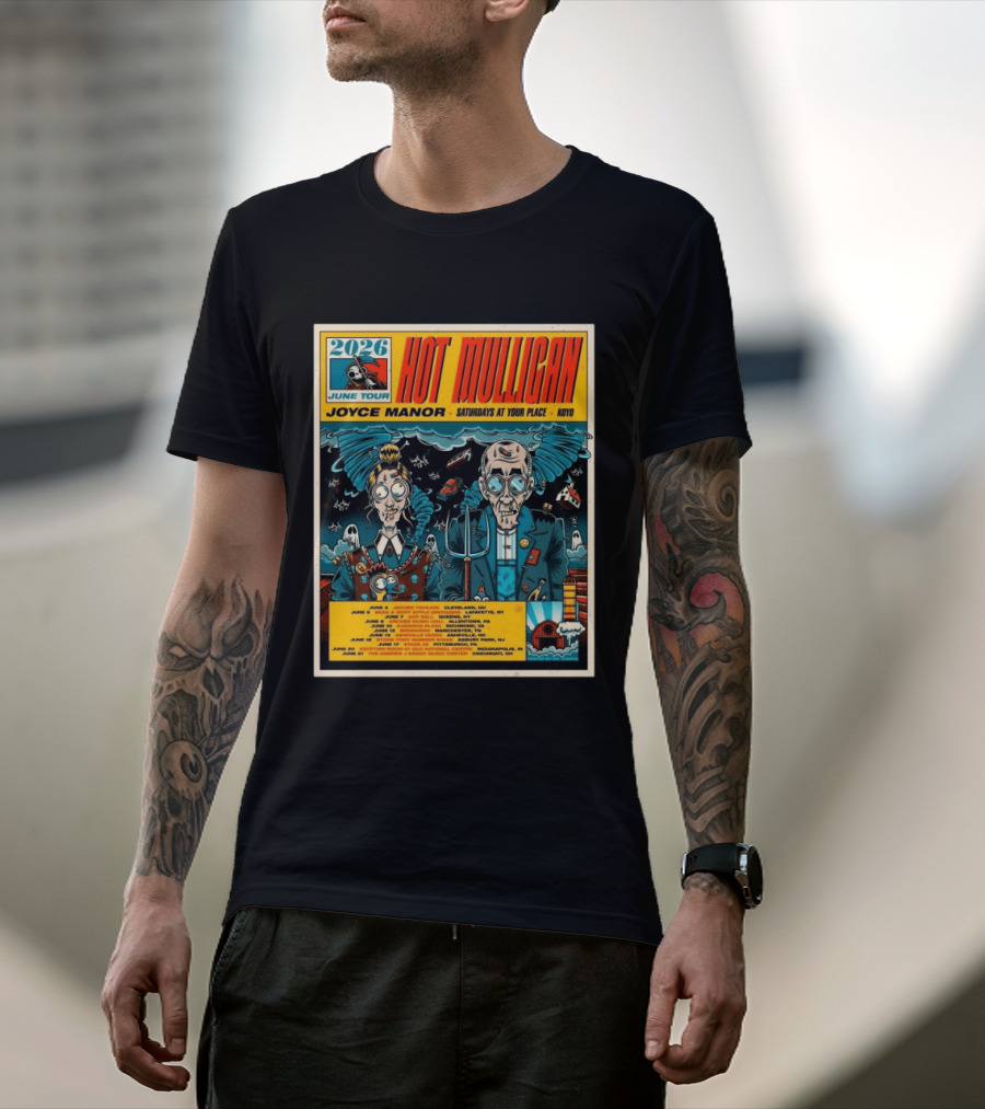 2026 Hot Mulligan June Tour Joyce Manor Saturdays At Your Place Koyo T-Shirt