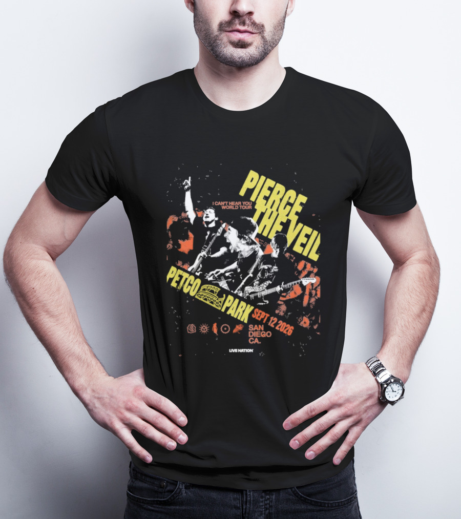 Pierce The Veil Sept 12 2026 Petco Park San Diego CA Concert T-Shirt