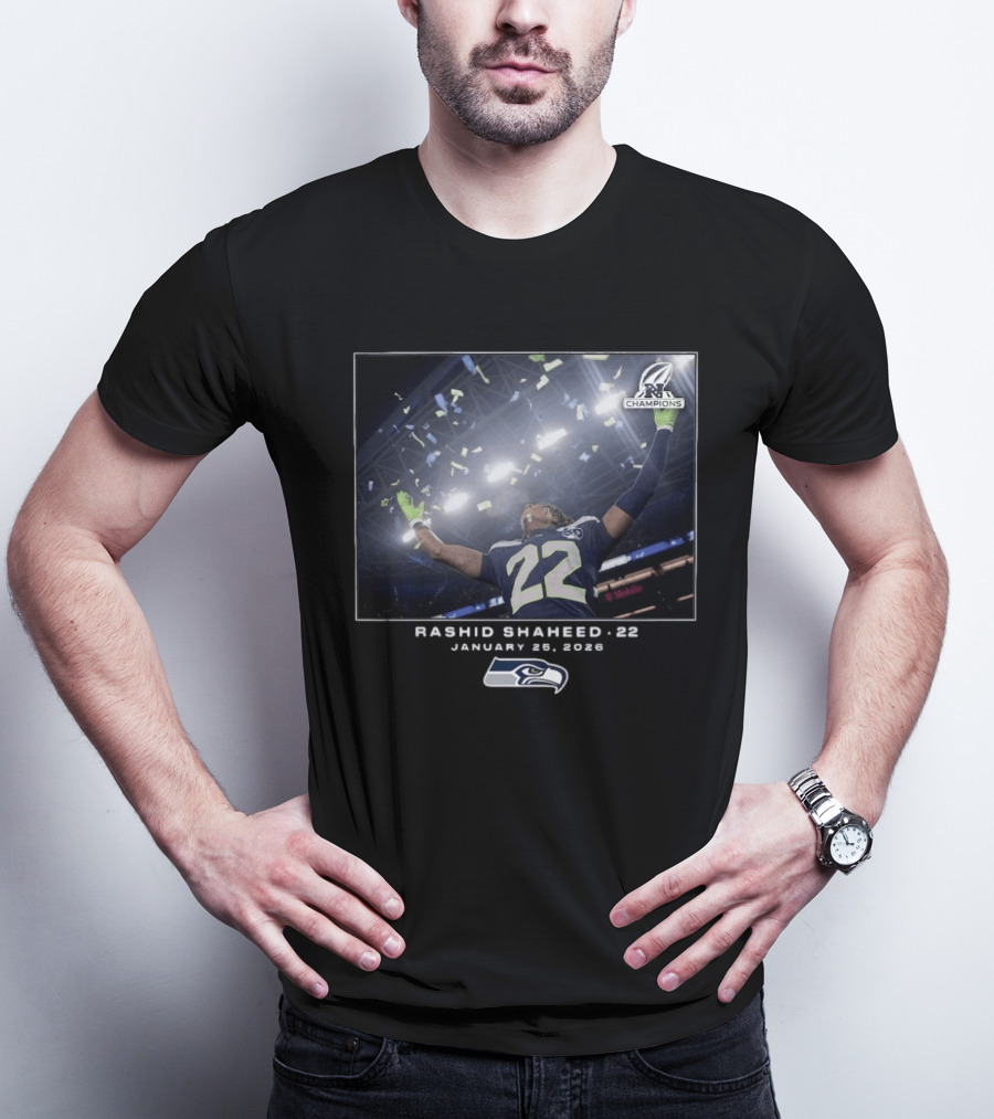 Rashid Shaheed 22 NFC Champions January 8 2023 Seattle Seahawks T-Shirt