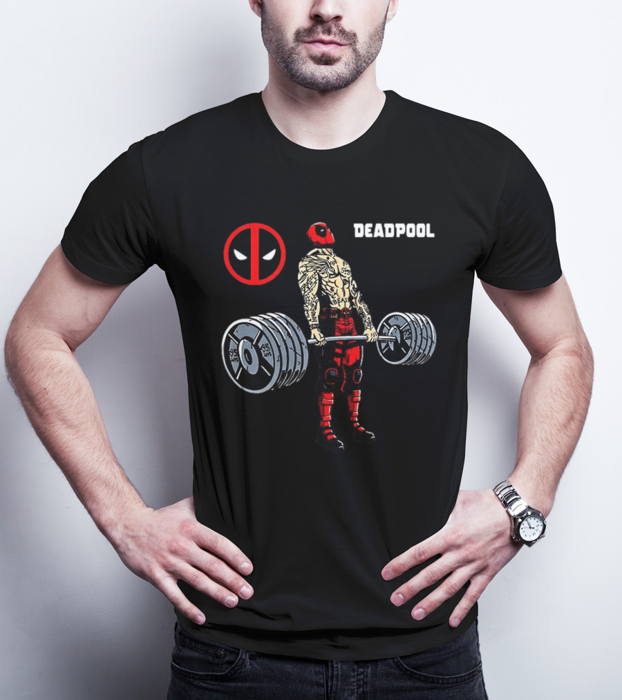 Deadpool Weightlifting Gym Workout T-Shirt