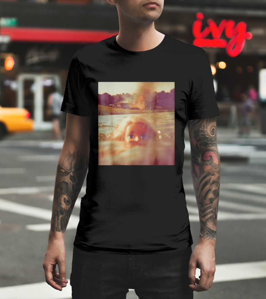 Doll Face Meme Swimming Surreal Humor T-Shirt