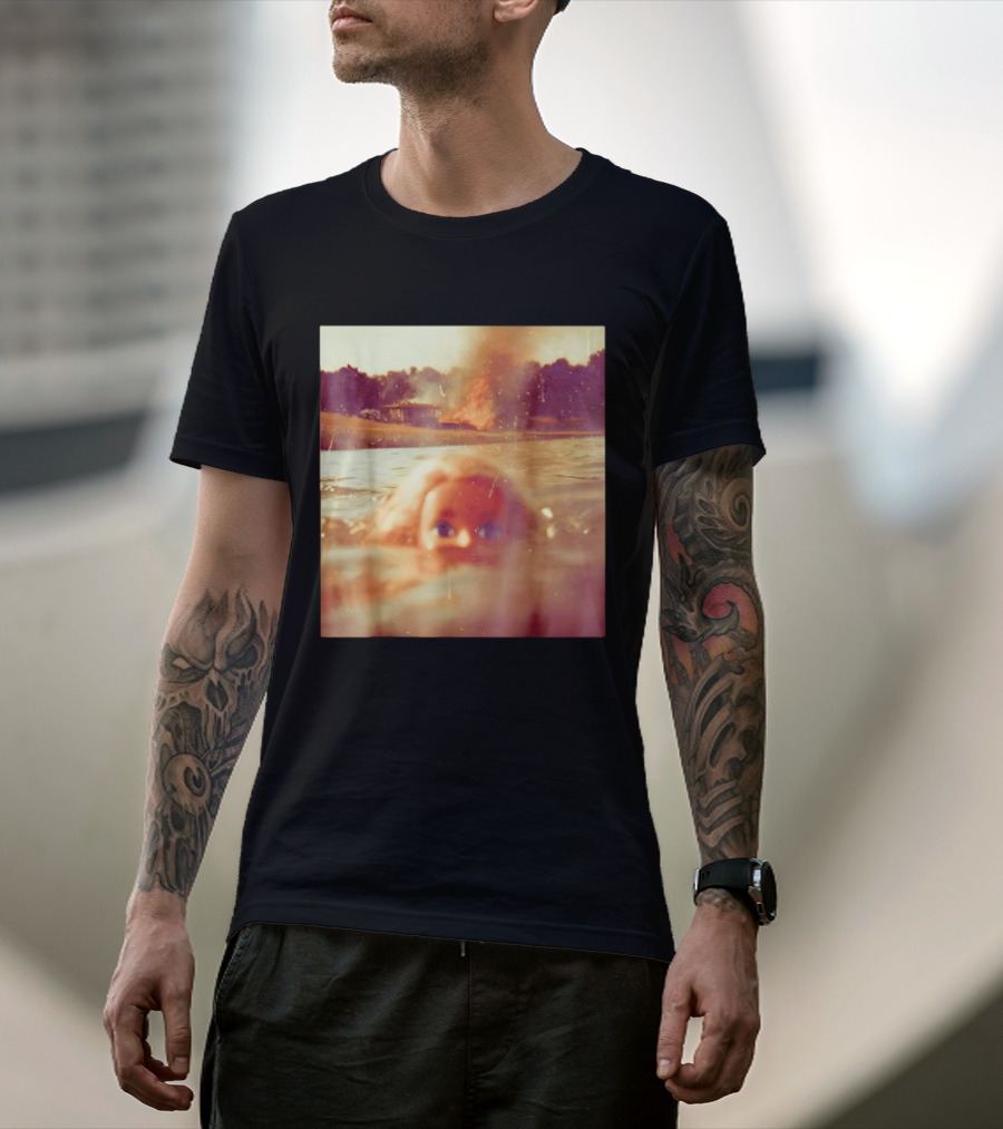 Doll Face Meme Swimming Surreal Humor T-Shirt