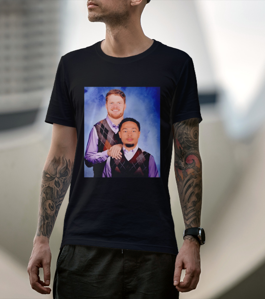 Seattle Step Bros Sam Darnold Jaxon Smith Njigba Football Team T-Shirt