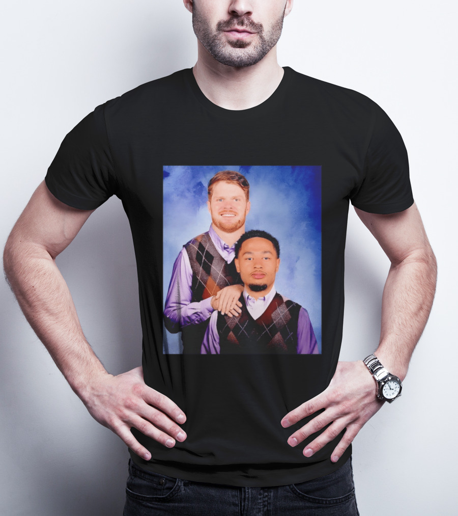 Seattle Step Bros Sam Darnold Jaxon Smith Njigba Football Team T-Shirt