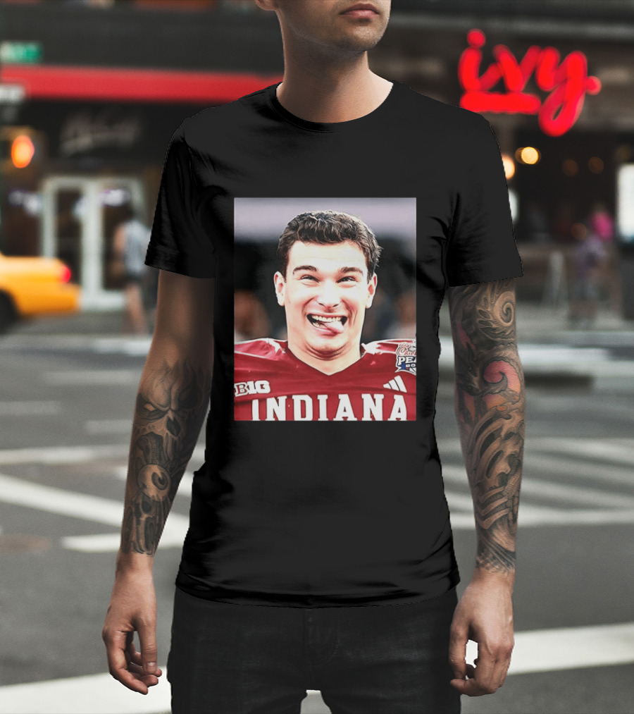 Indiana Hoosiers Fernando Mendoza NCAA Football Celebration Big Ten Championship Peachtree Bowl T-Shirt