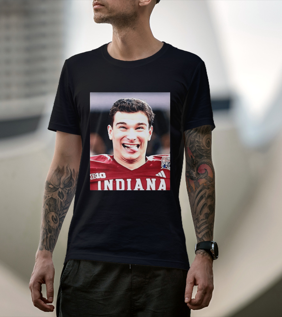 Indiana Hoosiers Fernando Mendoza NCAA Football Celebration Big Ten Championship Peachtree Bowl T-Shirt