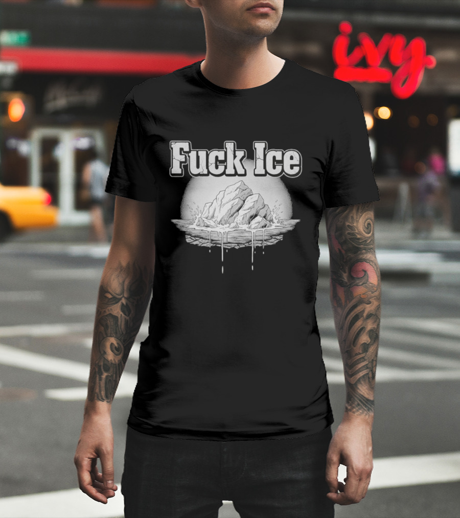 Iceberg Statement Bold Typography Ice Melting T-Shirt