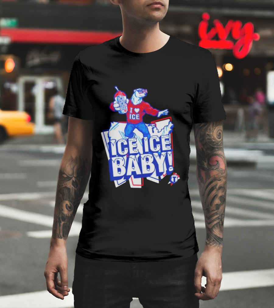 Tatum I Love Ice Ice Baby USA Polar Bear T-Shirt