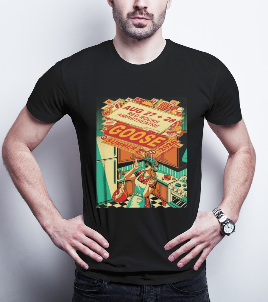 Goose Summer 2026 Aug 27 28 Red Rocks Amphitheatre Morrison CO T-Shirt