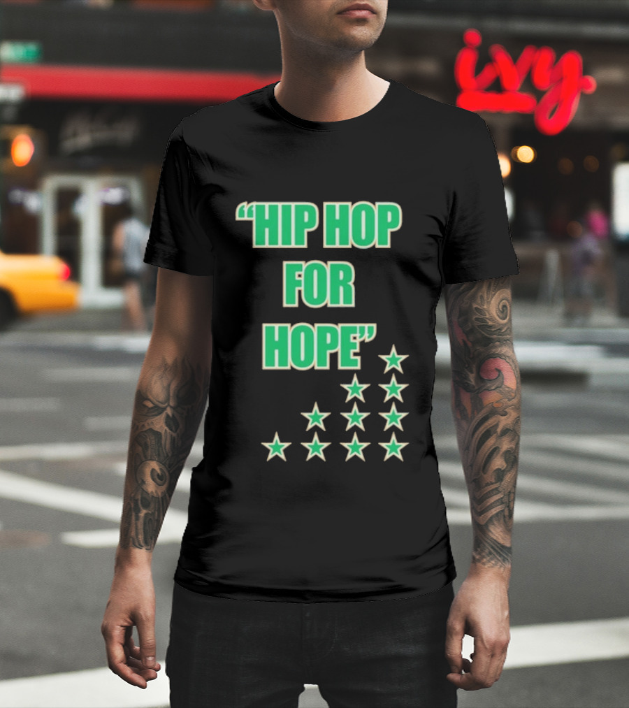 Hip Hop For Hope Green Stars Collection T-Shirt