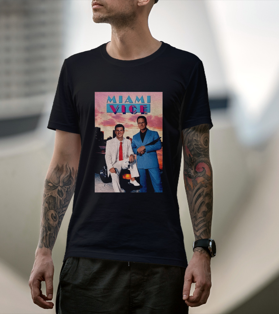 Miami Vice Indiana Hoosiers Football Fernando Mendoza Curt Cignetti T-Shirt
