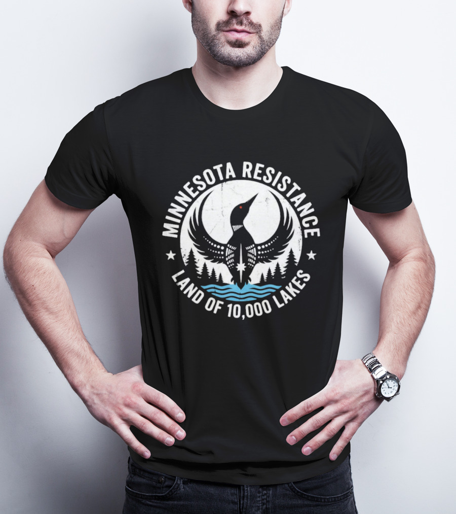 Minnesota Resistance Loon Land Of 10,000 Lakes T-Shirt