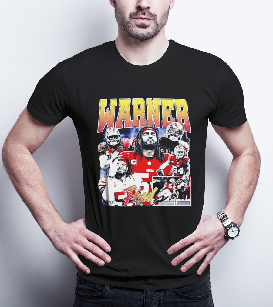 Fred Warner San Francisco Football Collage T-Shirt