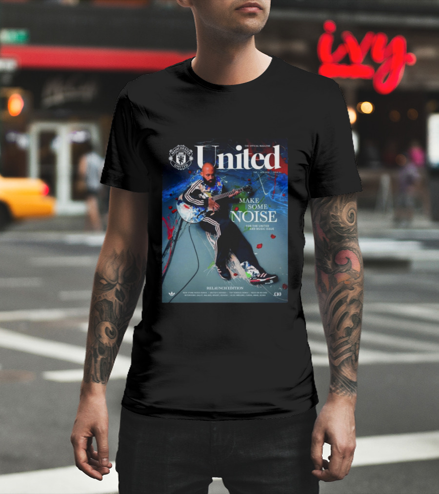 Manchester United United Magazine February April 2026 Make Some Noise Music Edition Cover Relaunch Edition T-Shirt