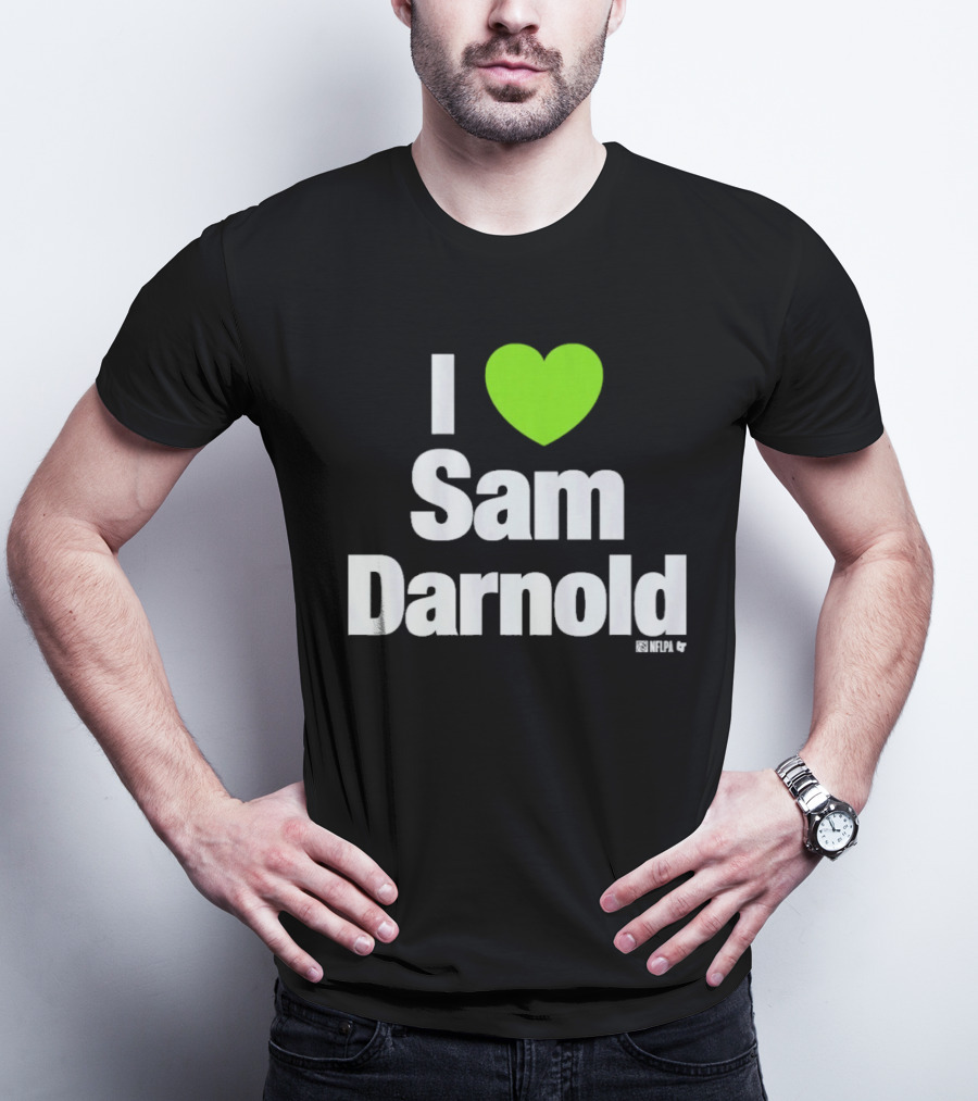 I Heart Sam Darnold Green Heart T-Shirt