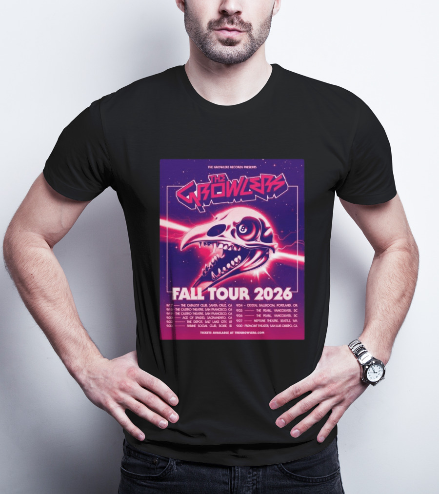 The Growlers Records Presents Fall Tour 2026 Dates Santa Cruz San Francisco Seattle T-Shirt