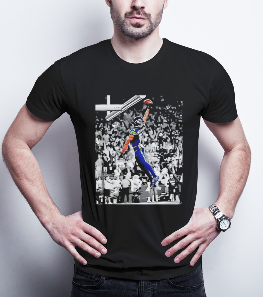 Jaxon Smith Njigba Seattle Seahawks Jumping Football Catch Legend T-Shirt
